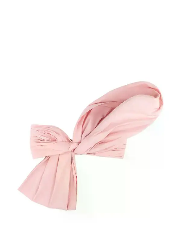 AREA Knotted Taffeta Bandeau Top - Pink