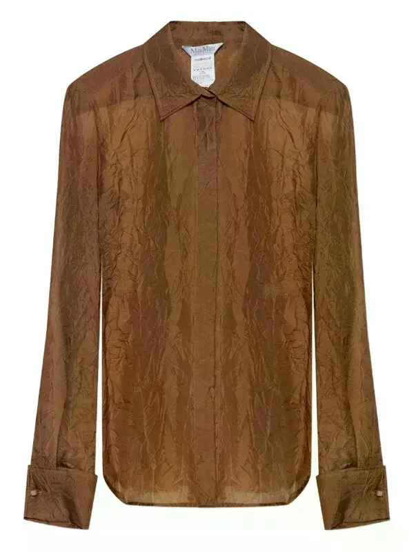 Max Mara Eloisa Crumpled Silk Shirt