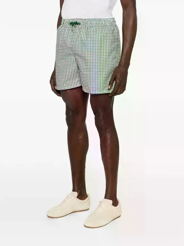 Simkhai Geometric-print Drawstring Swim Shorts