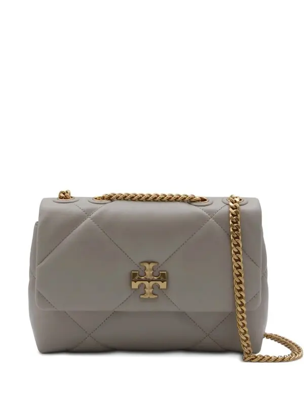 Tory Burch Kira Diamond Quilt Small Convertible Shoulder Bag - Light Stone