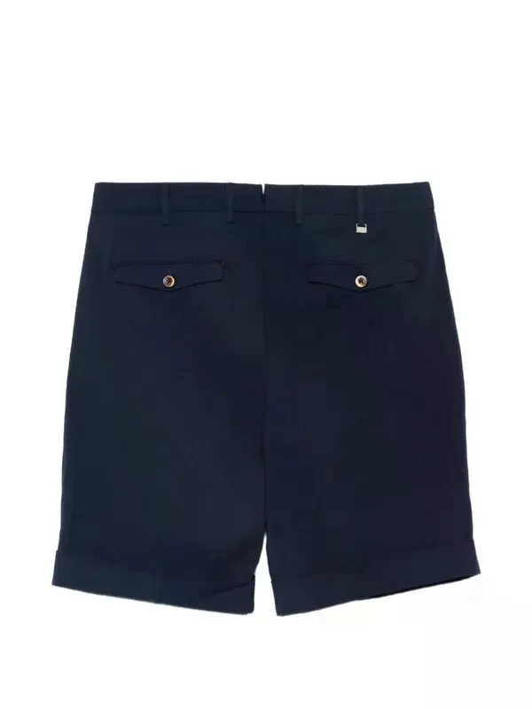 PT TORINO Pleated-detail Turn-up Shorts