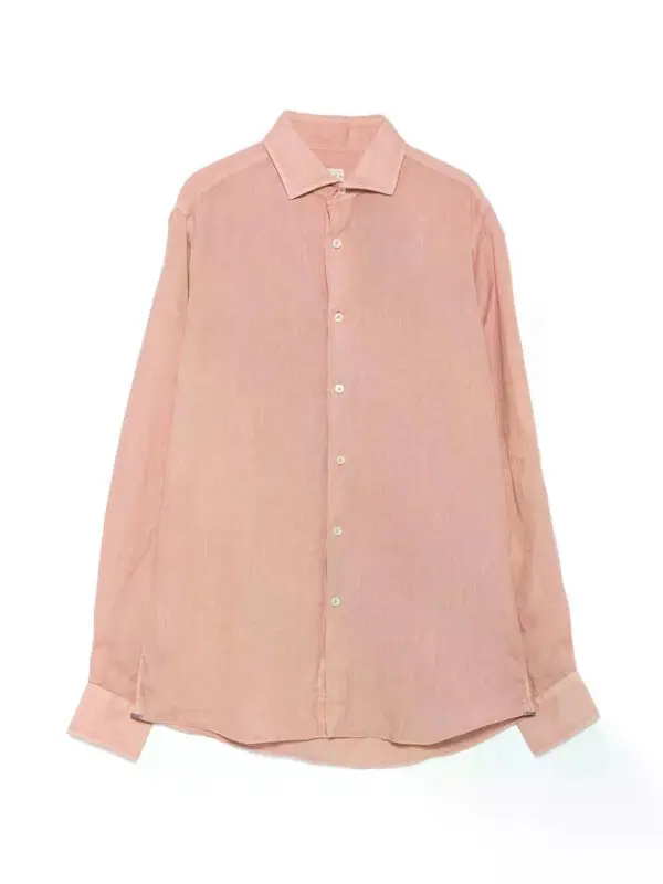 XACUS Linen Spread-collar Shirt