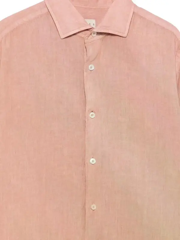 XACUS Linen Spread-collar Shirt