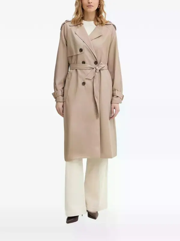 Guess Belted Double-breasted Trench Coat