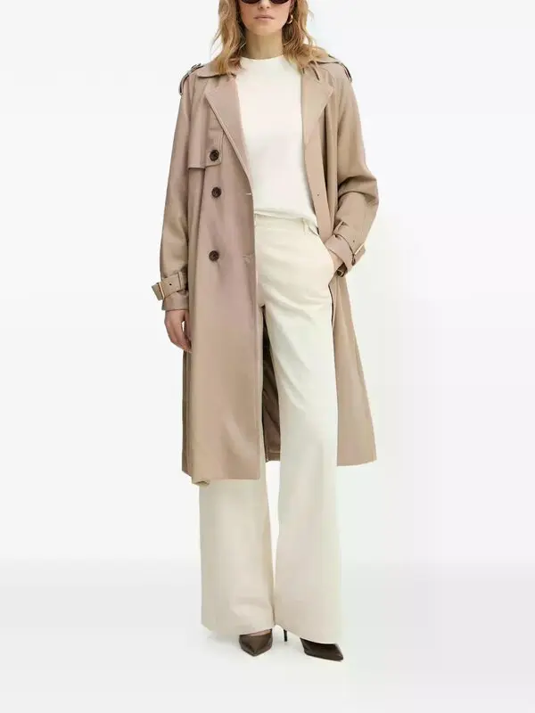 Guess Belted Double-breasted Trench Coat