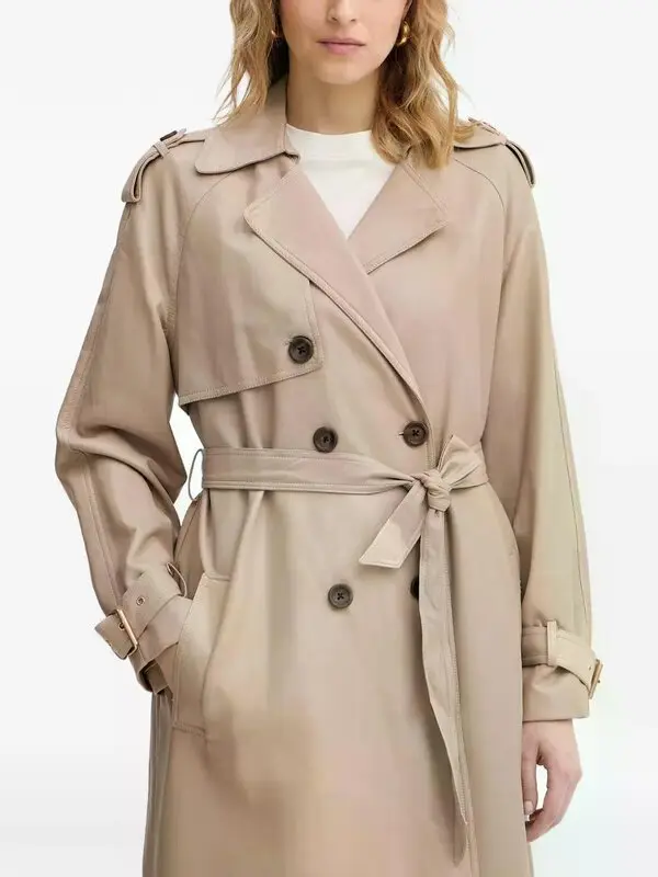 Guess Belted Double-breasted Trench Coat