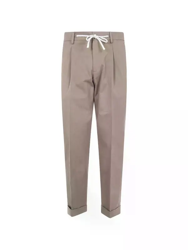 BARBA NAPOLI Pleated Drawstring Trousers