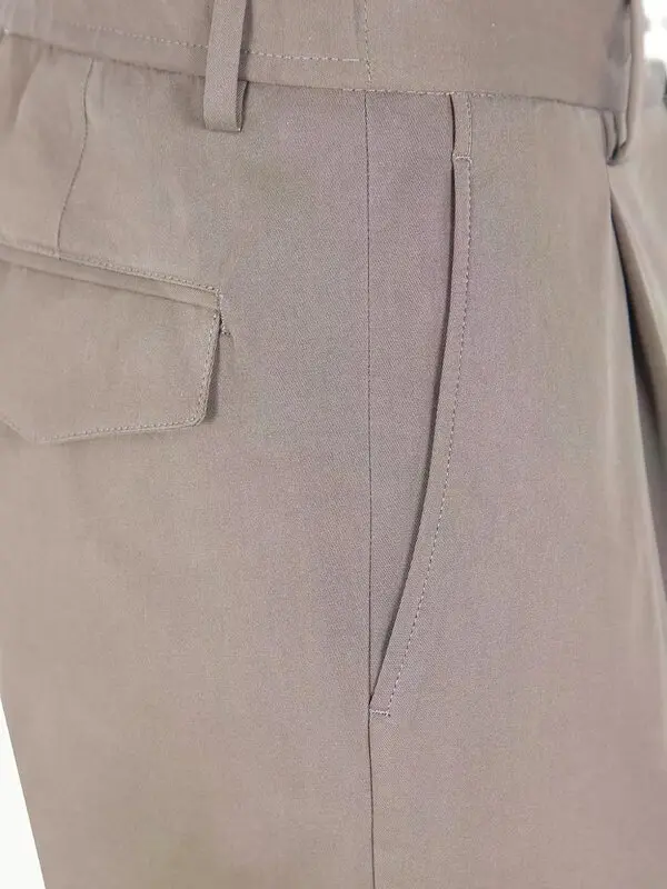 BARBA NAPOLI Pleated Drawstring Trousers