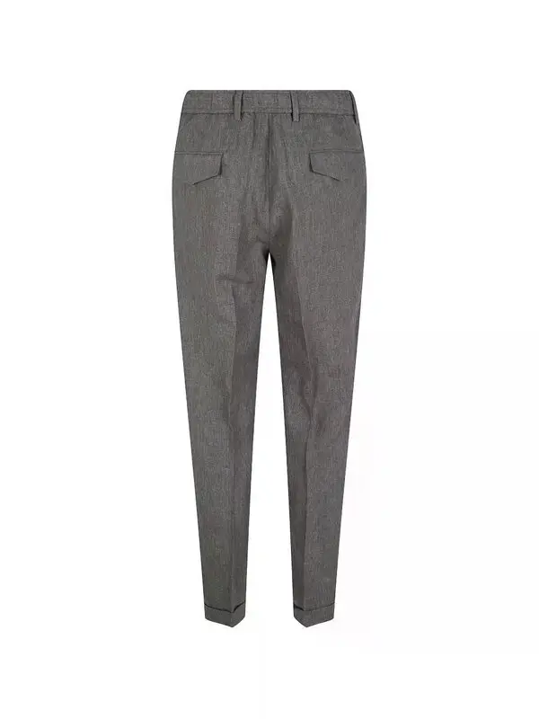 BARBA NAPOLI Drawstring-waist Pressed-crease Trousers
