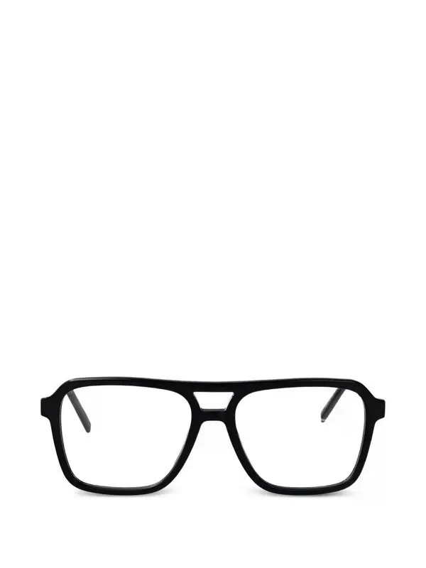 Tommy Hilfiger Geometric-frame Double-bridge Glasses - Black