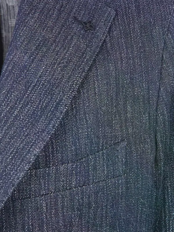 Tagliatore Textured-finish Single-breasted Blazer - Blue