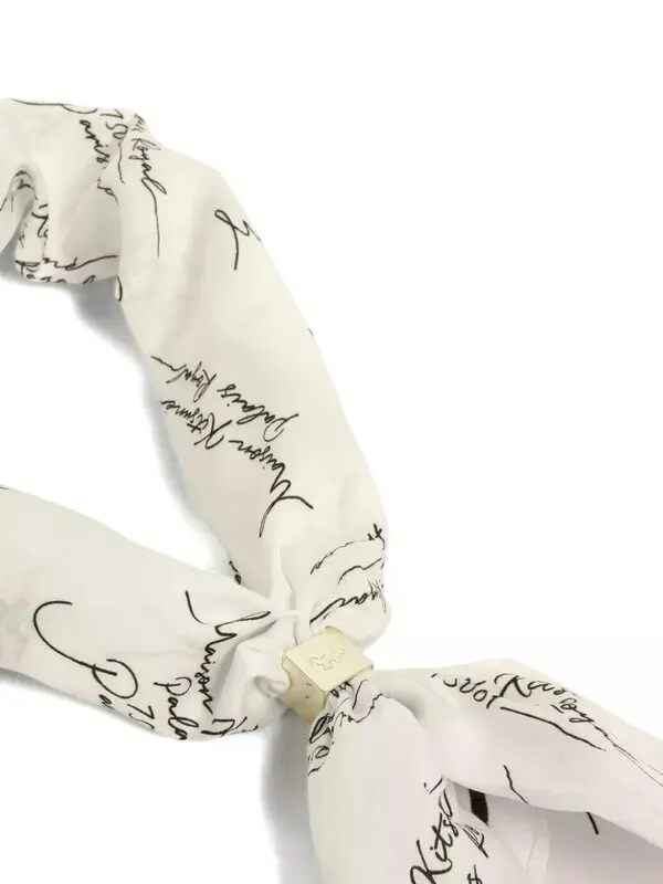 Maison Kitsuné Poetic Paris Scarf - White