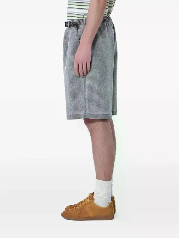 BRAIN DEAD Belted Cotton Shorts - Brown