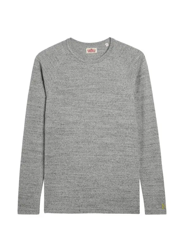 Stretch Marl-effect Long-sleeve T-shirt