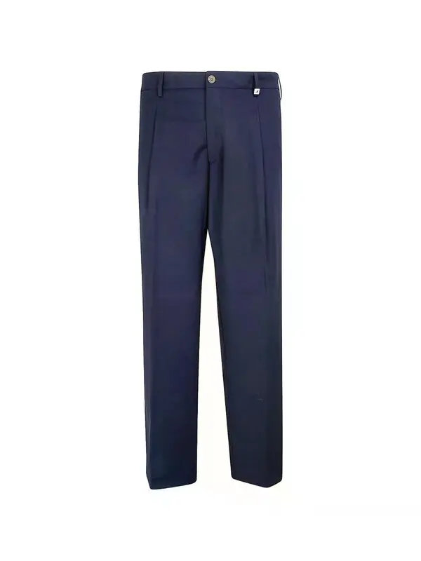 MYTHS Pressed-crease Wool Trousers - Blue