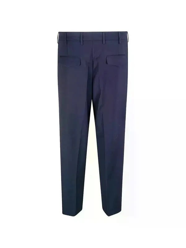 MYTHS Pressed-crease Wool Trousers - Blue
