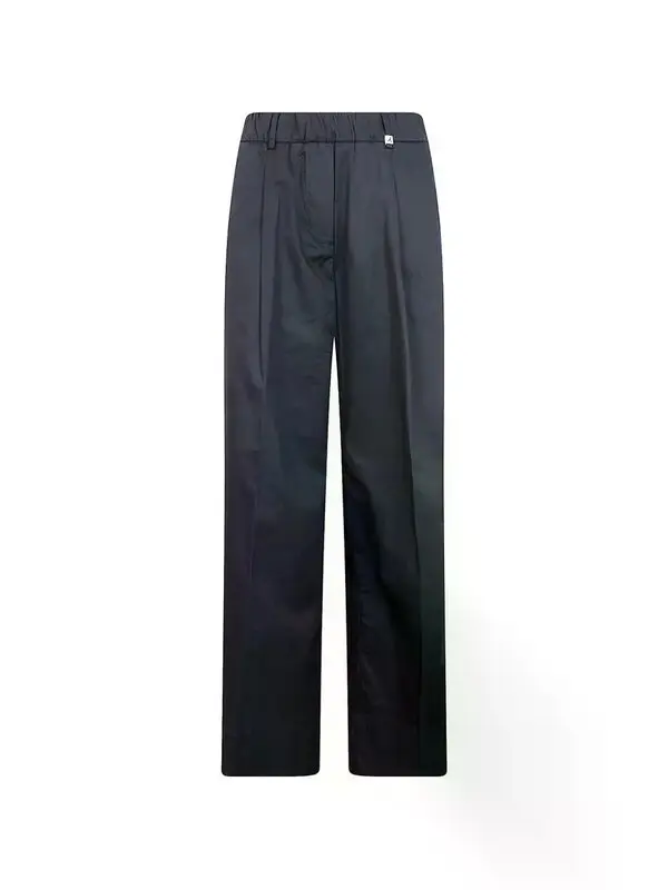 MYTHS Elasticated-waistband Pressed-crease Trousers