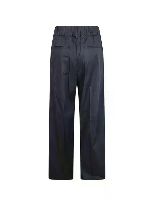 MYTHS Elasticated-waistband Pressed-crease Trousers