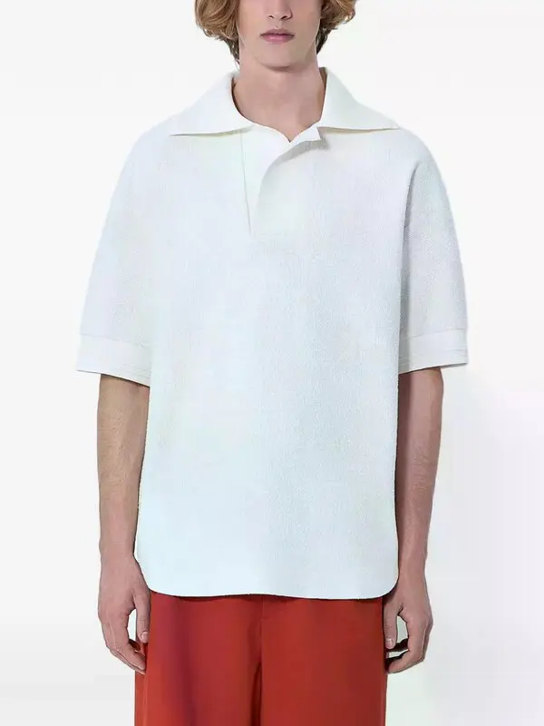 Lacoste Bouclé Knit Polo Shirt