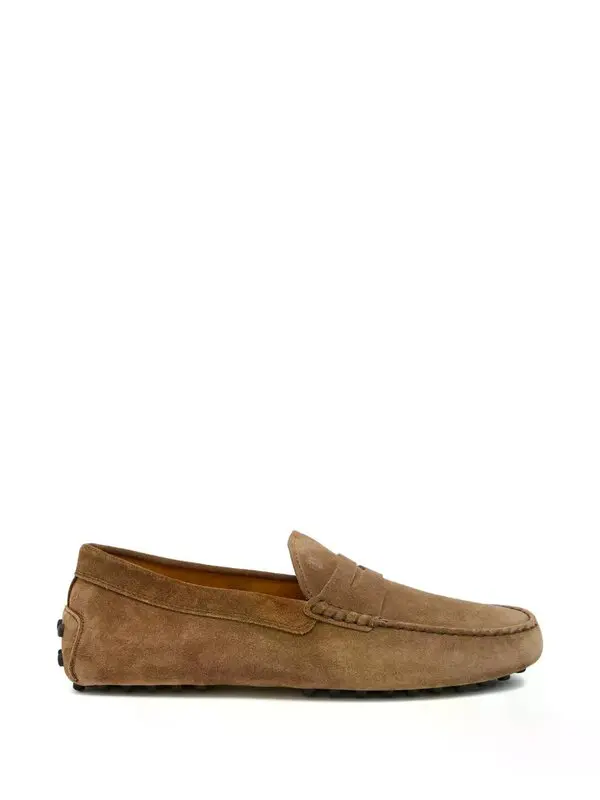 TOD'S Gommino Suede Loafers - Brown