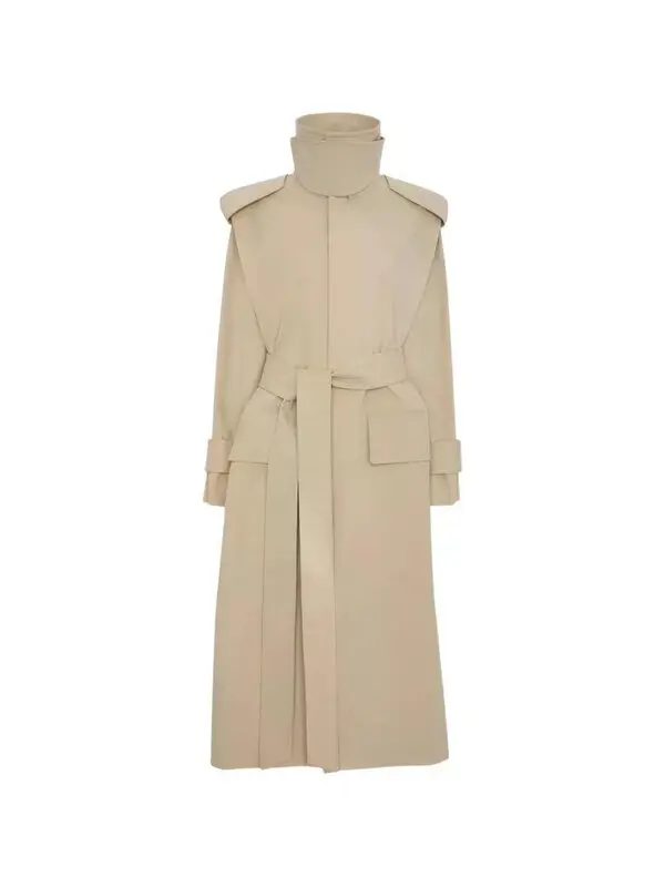 Victoria Beckham Philippa Belted Trench Coat - Neutrals