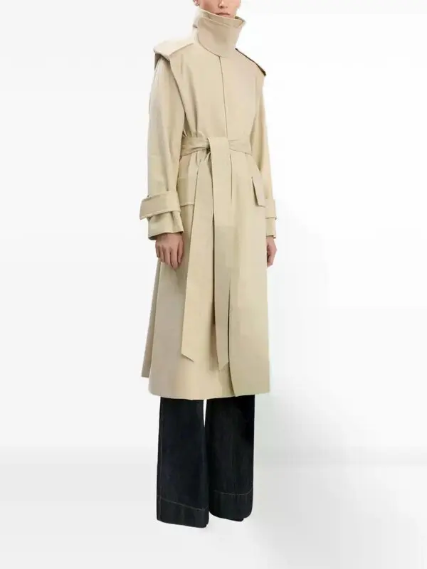 Victoria Beckham Philippa Belted Trench Coat - Neutrals