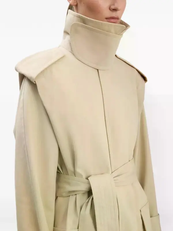 Victoria Beckham Philippa Belted Trench Coat - Neutrals