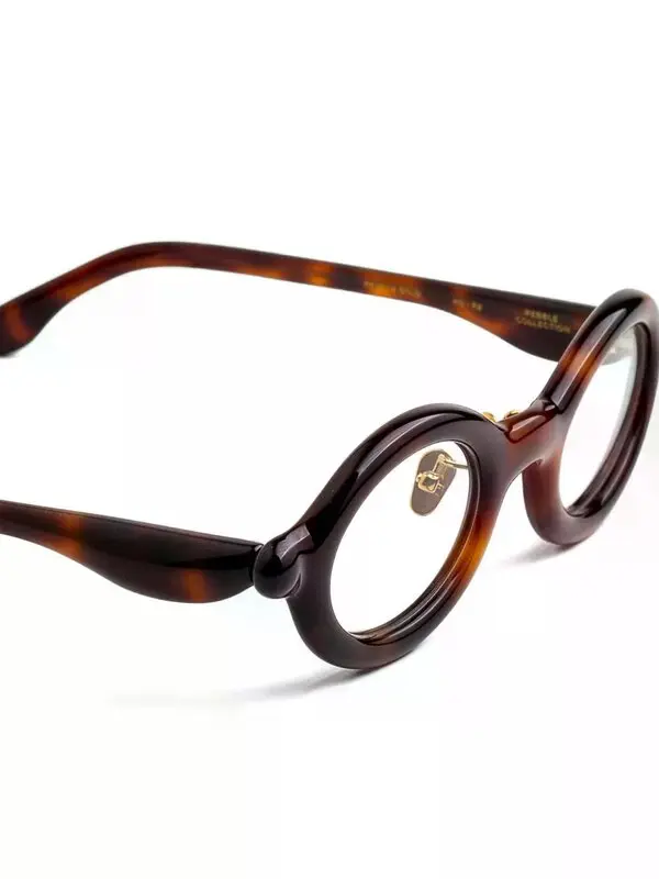PALOCERAS Round Frame Glasses - Brown
