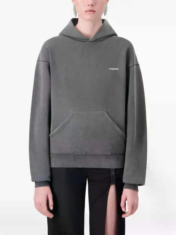 Coperni Logo-print Hoodie - Grey