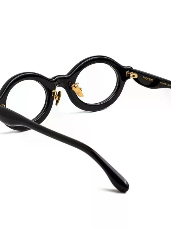 PALOCERAS Round Frame Glasses - Black
