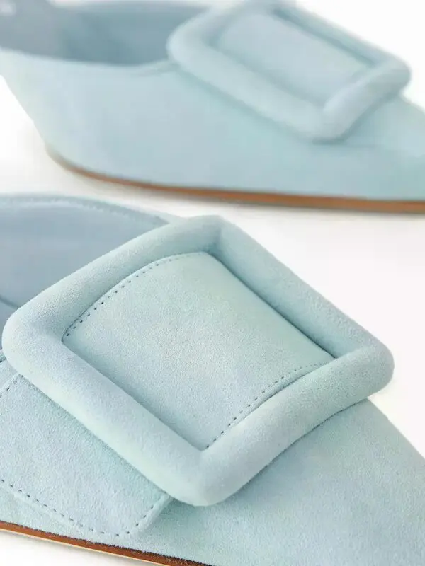 Manolo Blahnik Maysale Buckle-detail Mules - Blue
