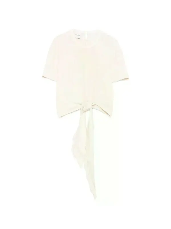 Nanushka Mariel Frayed-detail Top - Neutrals