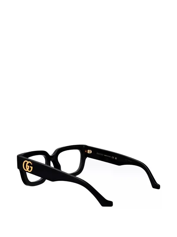 Gucci Double G Square-frame Glasses - Black