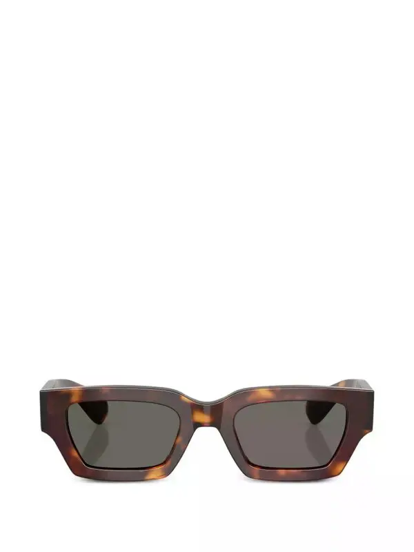 Oliver Spencer Edition 6 Rectangle-frame Sunglasses - Brown