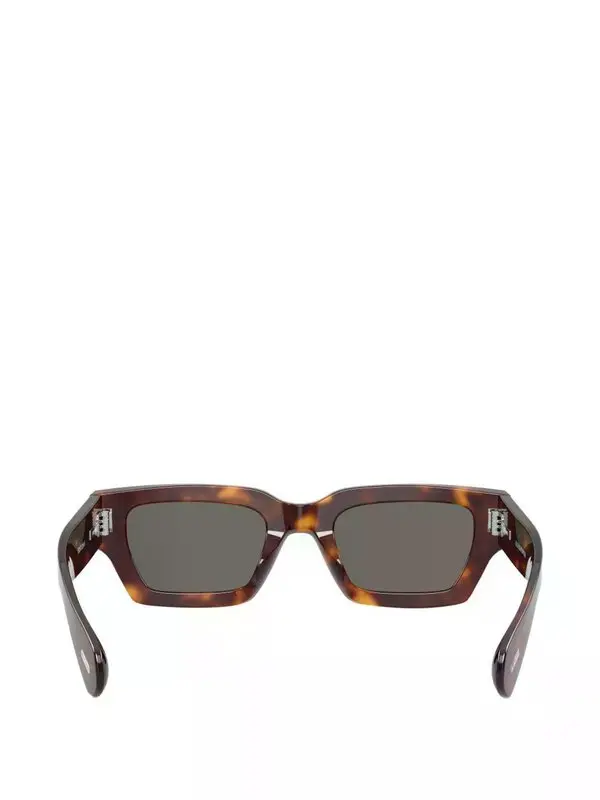 Oliver Spencer Edition 6 Rectangle-frame Sunglasses - Brown