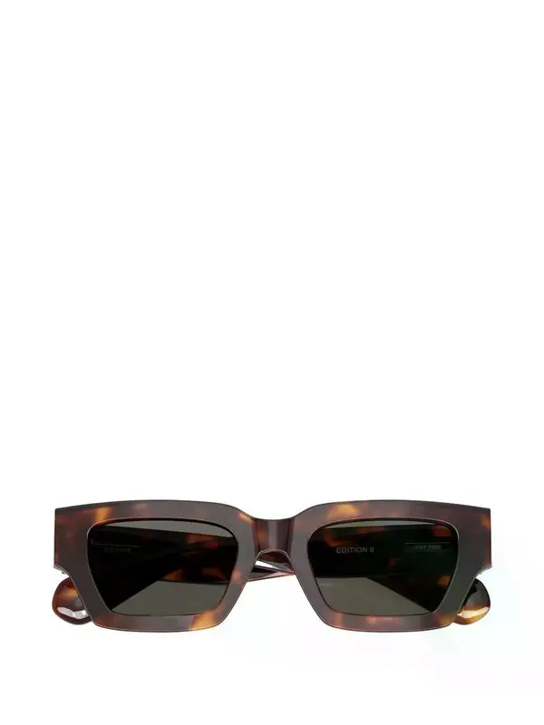 Oliver Spencer Edition 6 Rectangle-frame Sunglasses - Brown