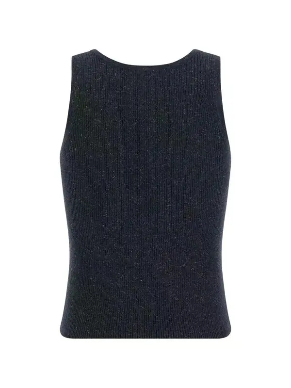 Brunello Cucinelli Ribbed Sparkling Knit Tank Top