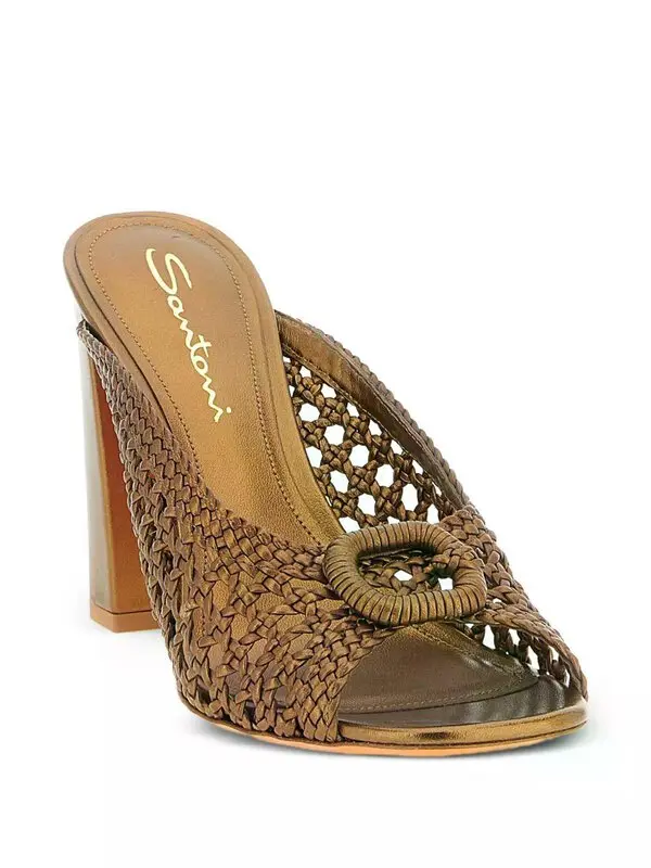 Santoni Woven Leather Sandals