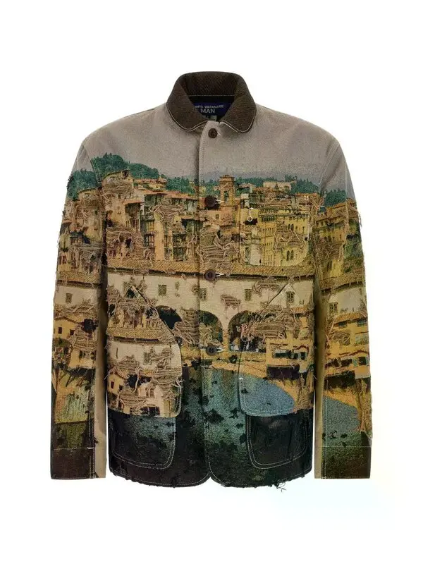 Junya Watanabe Jacquard Frayed Jacket
