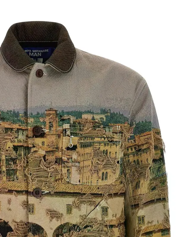 Junya Watanabe Jacquard Frayed Jacket