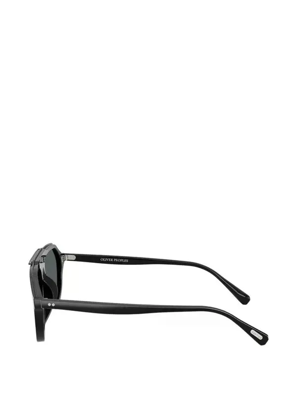 Oliver Spencer Estin Pilot-frame Sunglasses - Black