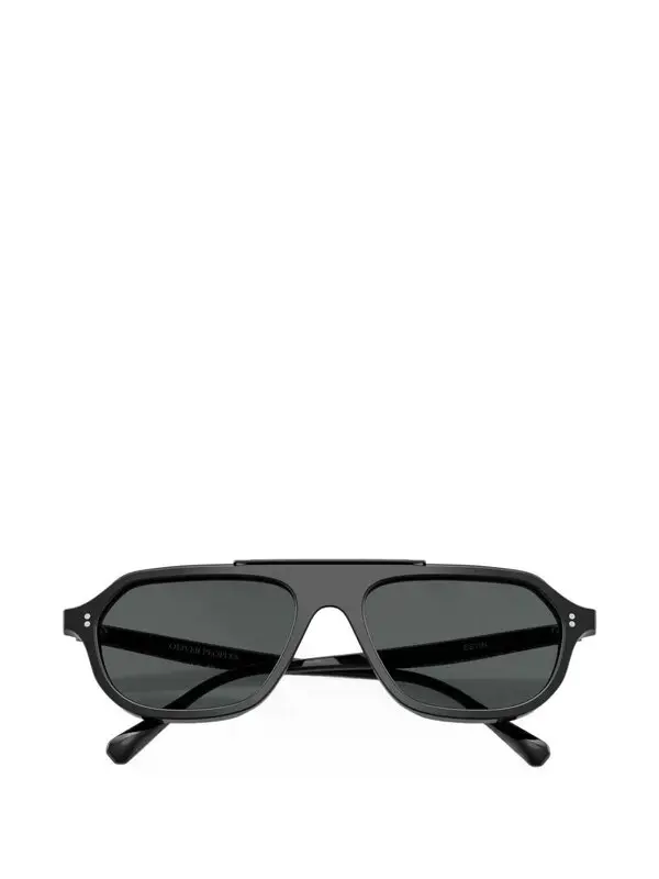 Oliver Spencer Estin Pilot-frame Sunglasses - Black