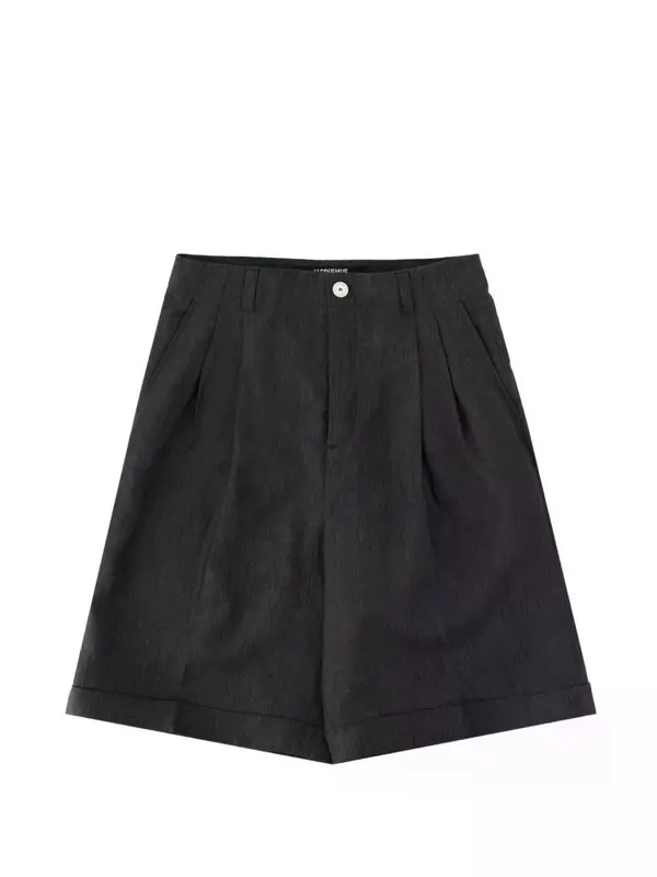 Jacquemus Le Pastro Pleated Knee Length Shorts - Grey