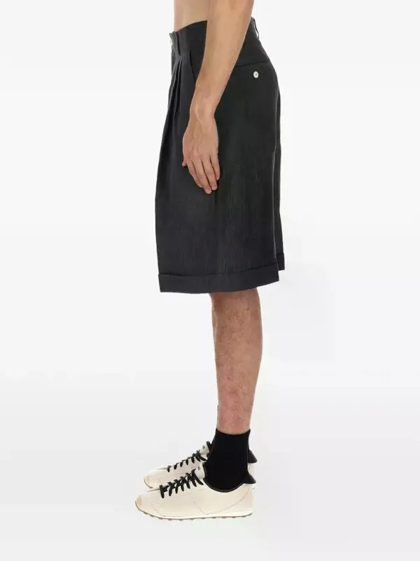 Jacquemus Le Pastro Pleated Knee Length Shorts - Grey