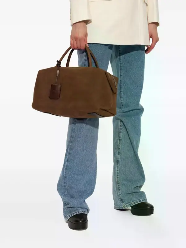 Max Mara Small Suede Holdall Tote Bag - Brown