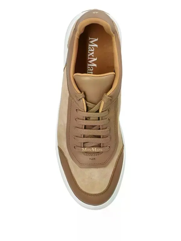 Max Mara Suede Leather Sneakers - Brown