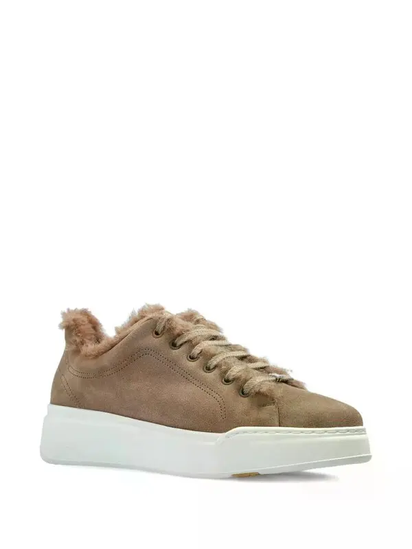 Max Mara Fur Trim Sneakers