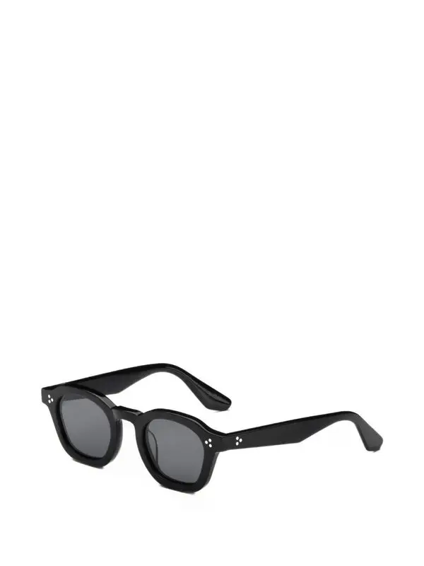 AKILA Logos Geometric-frame Sunglasses - Black