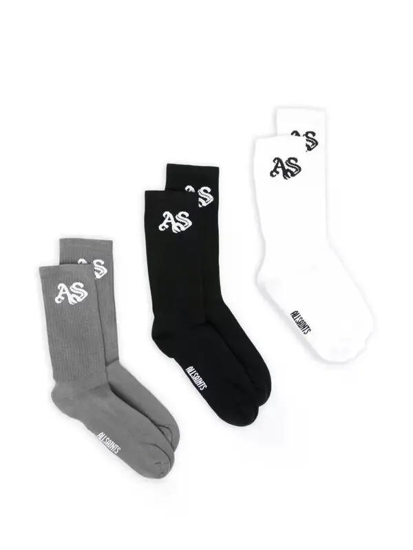 ALLSAINTS Ribbed Socks Set - Black