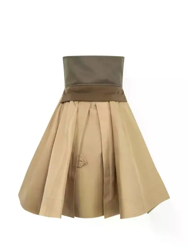 Sacai Strapless Panelled Mini Dress